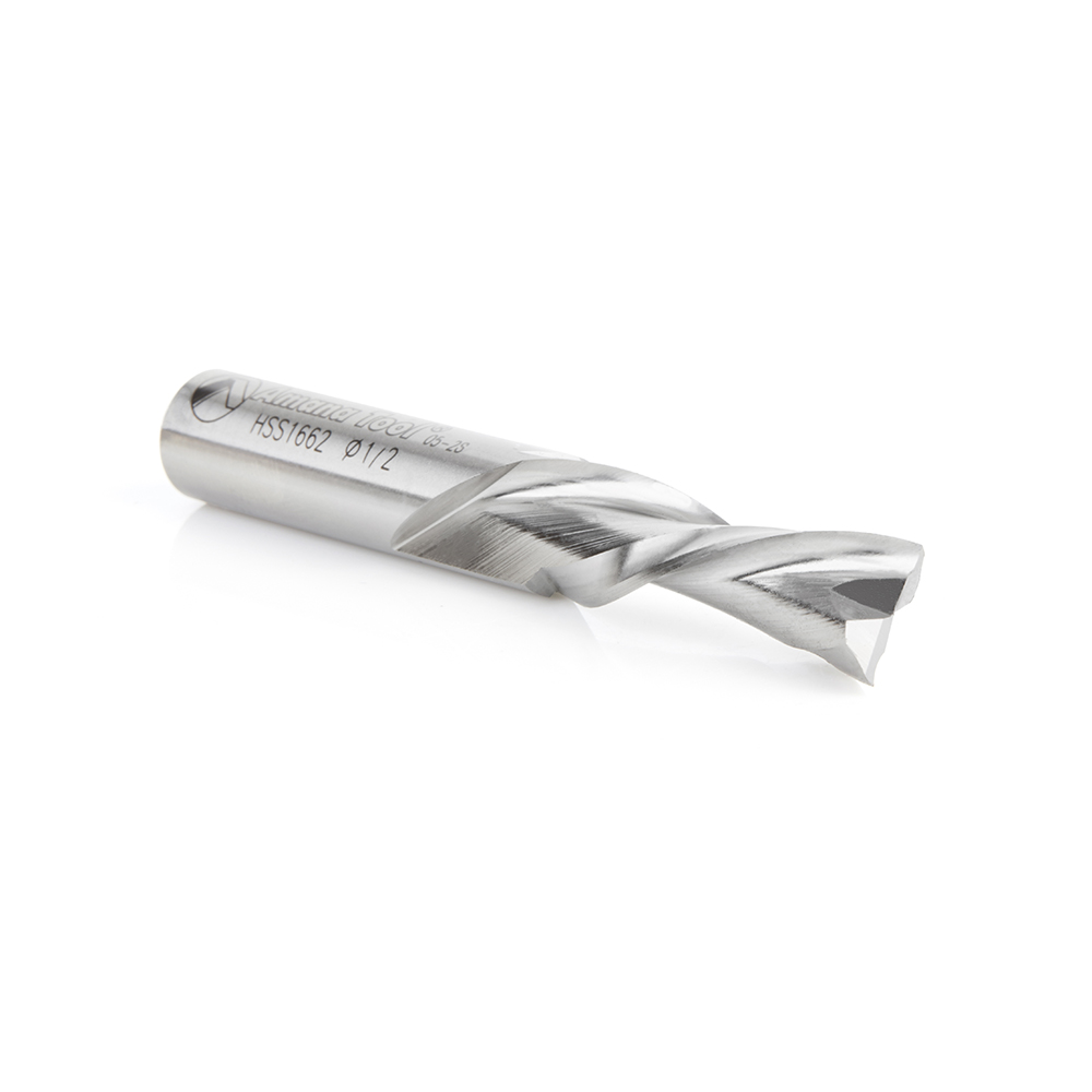HSS1662 High Speed Steel (HSS) Double Flute Spiral Aluminum Cutting 1/2 ...